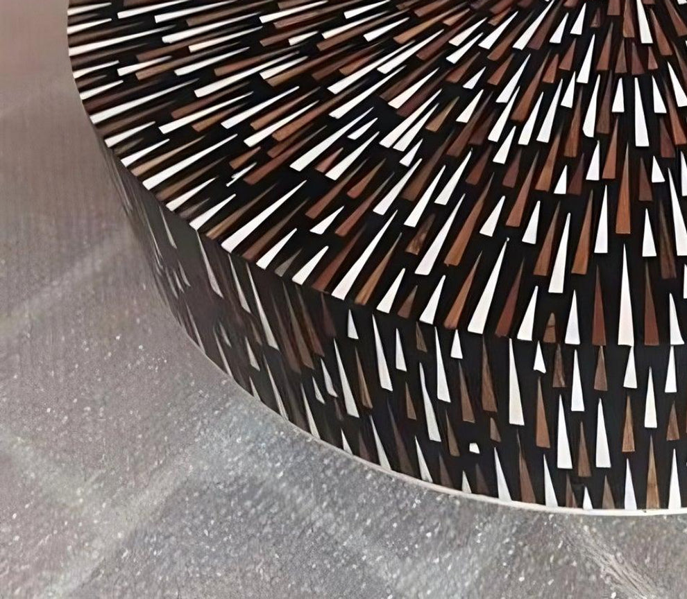 Bone inlay Sun Rays design coffee table | Luxury Handmade Coffee Table ...