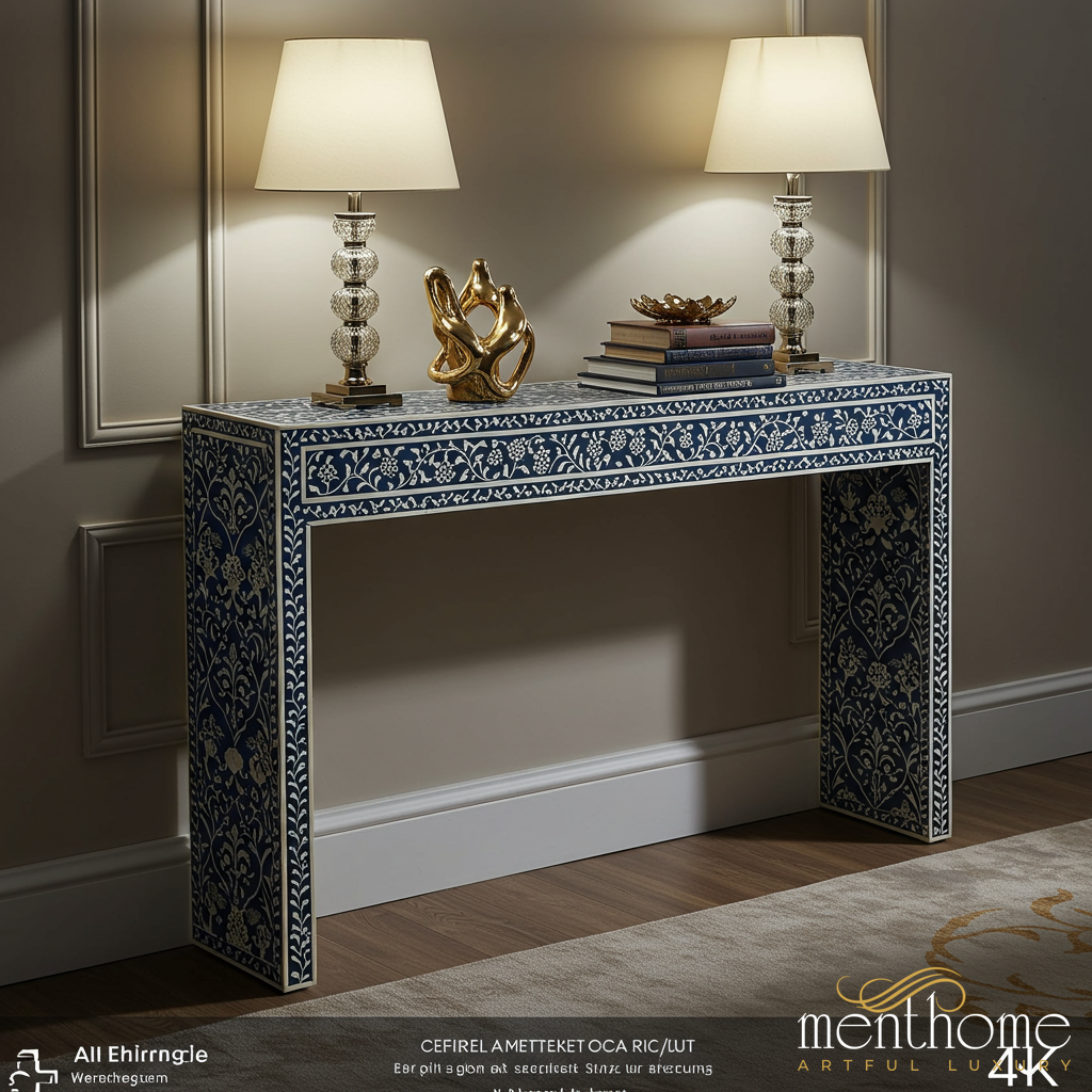 Elegant Floral Patterned Console Table | Luxury Handmade Console ...