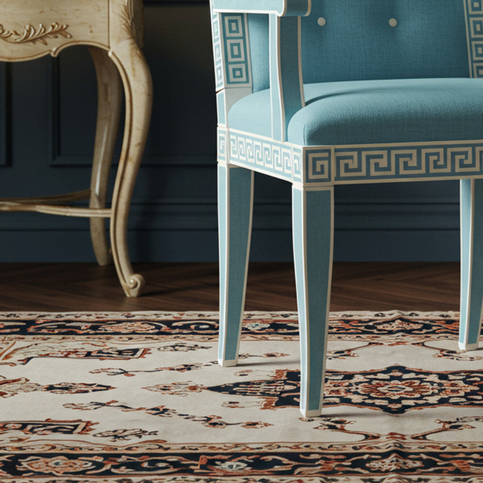Inlay Chair with Classic Greek Key Design | Luxury Handmade Chair ...